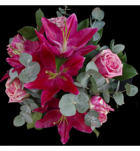 Bouquet lys rose et fiesta